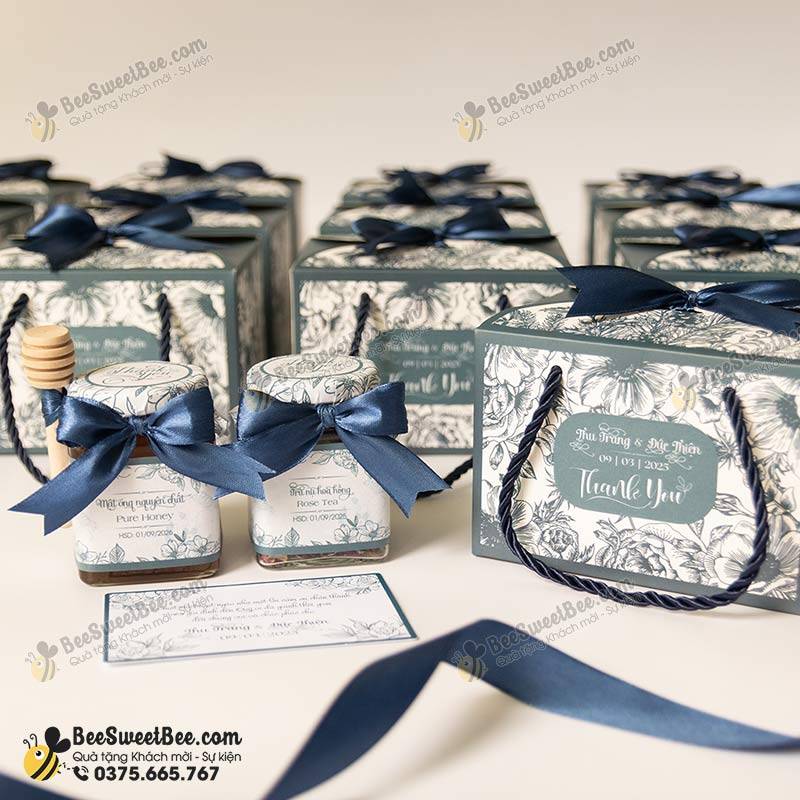 Bee 21 - Set quà tặng mật ong và trà hoa 100ml